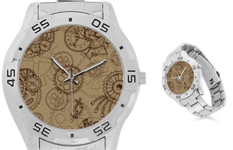 Steampunk Stainless Steel Analog Watch Etsy