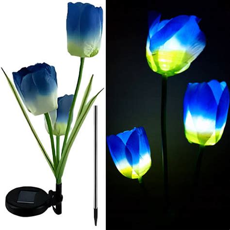 Садовый светильник на солнечной батарее 42 5см 1шт Tulip Тюльпан Уличный светильник для