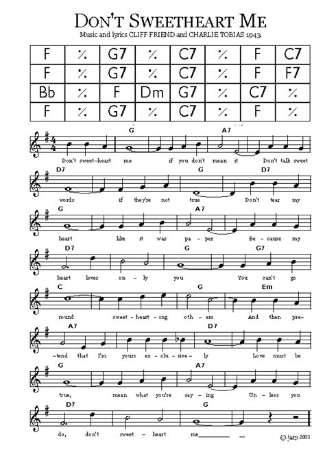 Dont Sweetheart Me