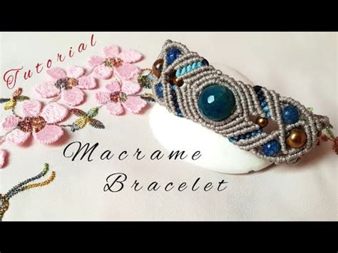 Diy Macrame Bracelet With Stone How To Make Wide Macrame Bracelet Macrame Tutorial YouTube