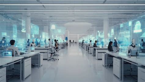 Automatic Human Like Robot Standing In Front Of Class With Pupils And Teaching Them Of Robotics