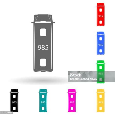 학교 버스 멀티 컬러 스타일 아이콘입니다 Ui 및 Ux 웹 사이트 또는 모바일 응용 프로그램에 대한 위의 아이콘에서 간단한 문양 전송보기의 평면 벡터 지붕에 대한 스톡 벡터