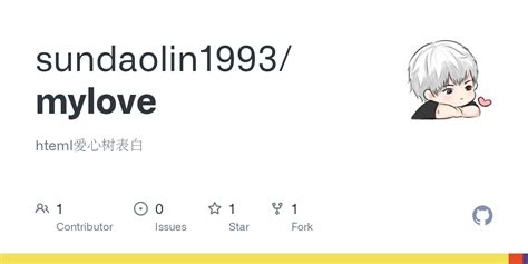 GitHub sundaolin mylove hteml爱心树表白