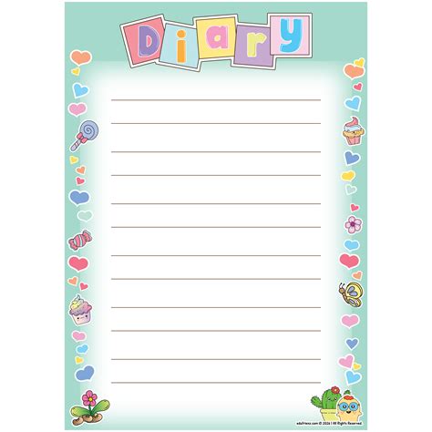 Diary And Stickers Doodle Worksheet Set