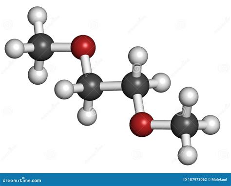 Dimethyl Ether Methoxymethane Dme Molecule 3d Rendering Atoms Are Represented As Spheres With