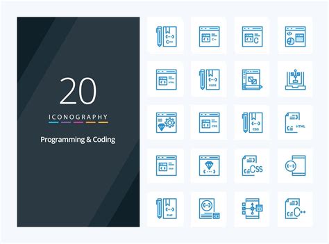 Programming And Coding Blue Color Icon For Presentation Vector Art At Vecteezy