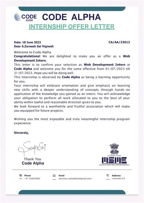 Zareesh Sai Vignesh On Linkedin Codealpha Firstpost Internselected Newbegining