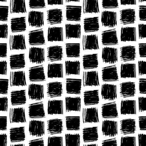 Vector Seamless Pattern Repeatable Texture With Hand Drawn Small Square Shape Strokes Artistic