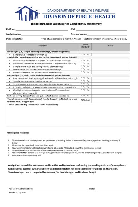Competency Assessment Template Free Word And Excel Templates