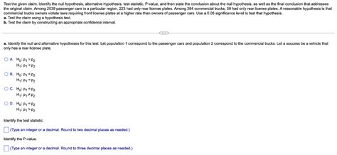 Solved Test The Given Claim Identify The Null Hypothesis Chegg