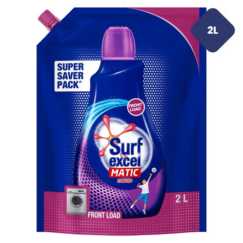 Surf Excel Matic Liquid Detergent Front Load Pouch 2 Ltrs For Laundry