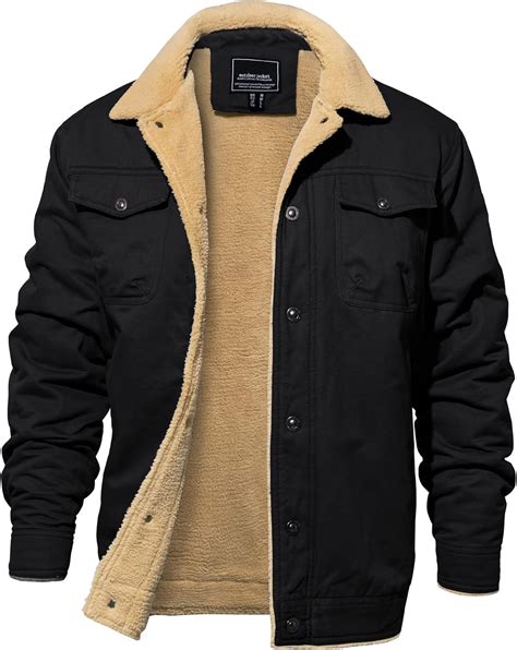 Eklentson Winter Jacket Men Thick Thermal Jacket Warm Fleece Lined