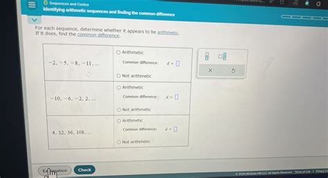 Solved Sequences And Conics Identifying Arithmetic Sequences And