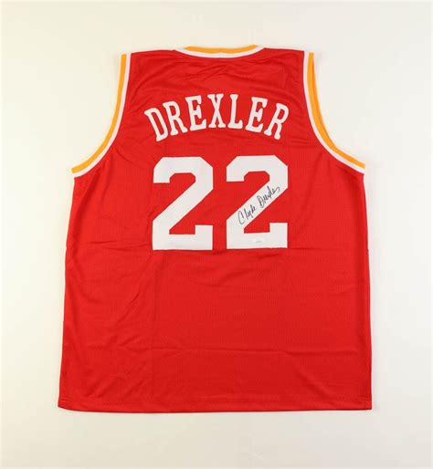 Clyde Drexler Signed The Glide Jersey CharityStars