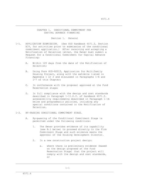 Fillable Online Conditional Commitment For Capital Advance Financing Fax Email Print Pdffiller