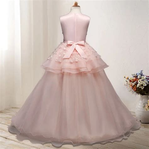 Новое поступление праздничные платья для девочек Детские Длинные свадебные платья без рукавов