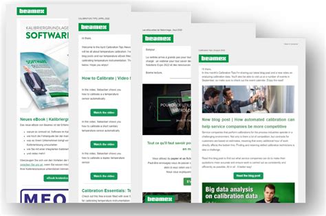 Get The Monthly Calibration Tips Newsletter Beamex