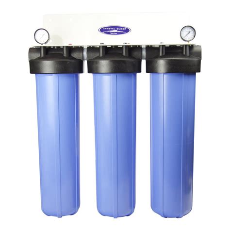 Whole House Inline Water Filter System City Or Well Water Inline Compact Mid Size Triple 20