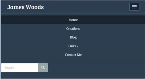 Html Bootstrap Center Navigation Searchbar When Collapsed Stack