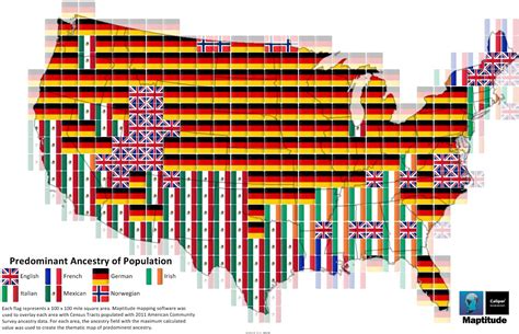 Maptitude Map Predominant Us Regional Ancestry