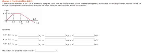 Solved Chapter Practice Problem A Particle Starts Chegg Com