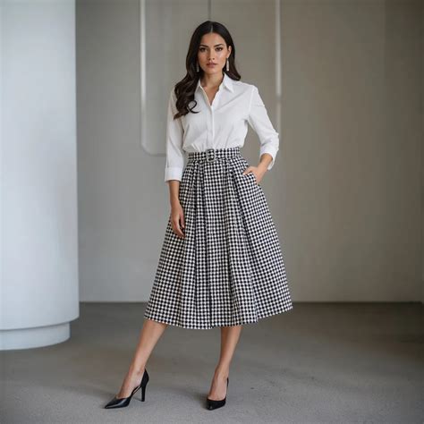 15 Stylish Gingham Skirt Outfit Ideas To Try This Season The Bible
