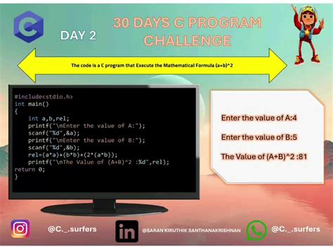 Saran Kiruthik Santhana Krishnan On Linkedin 🚀 30 Days Of C Programming Interview Questions C