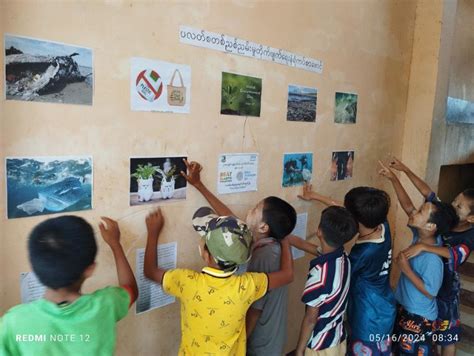 ခမောက်ကြီးမြို့တွင် ကလေးလူငယ်များအား အသိပညာပေးနံရံကပ်စာစောင်များ ခင်းက