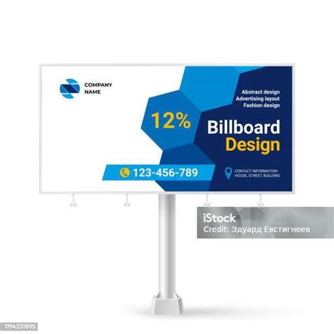 빌보드 크리에이티브 광고 배너 디자인 사진과 텍스트를 배치하기위한 레이아웃 트렌드 그래픽 스타일 간판에 대한 스톡 벡터 아트 및 기타 이미지 Istock