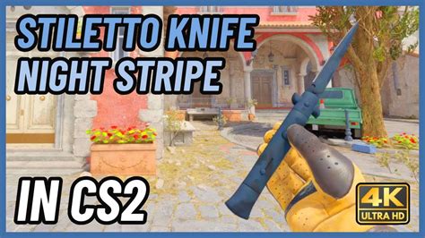 CS Stiletto Knife Night Stripe CS Knife In Game Showcase K YouTube