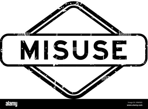 Grunge Black Misuse Word Rubber Seal Stamp On White Background Stock