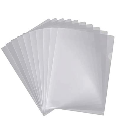 Pack Of 50 Waterproof A4 L Type Transparent Pockets Folder Desertcart INDIA