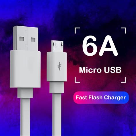 A Fast Charger Cord Charging Cable Micro Usb Cable Flash Fast Charging Android V Data Line For