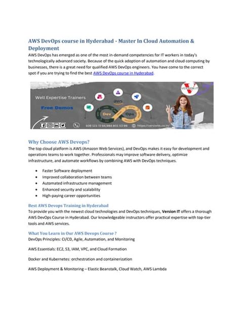 Aws Devops Content 12023docx