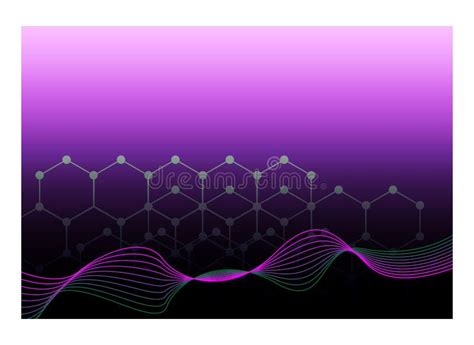 Abstract Molecules With Circles Lines Geometric Polygon Triangle Pattern Vector Design