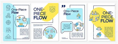 One Piece Flow Yellow And Blue Brochure Template Stock Vector Illustration Of Product Page