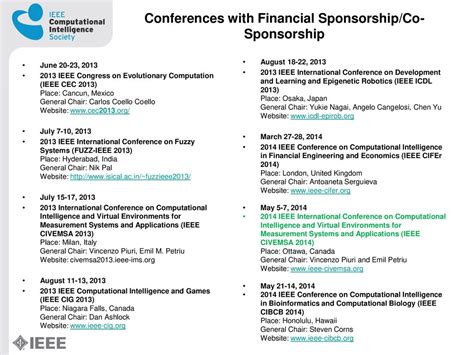 Ieee Cis Vp Conferences Report Ppt Download