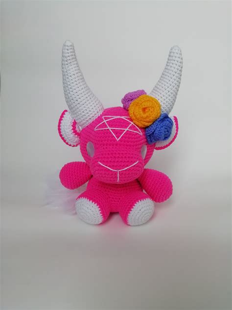 Pink Baphomet Plush Plushie Demon Kawaii Decor Gothic Spo Inspire Uplift