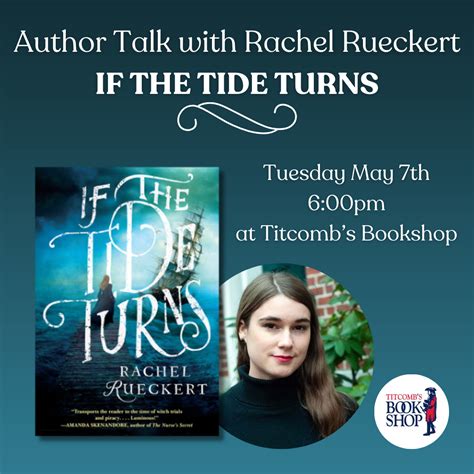 Author Talk With Rachel Rueckert If The Tide Turns Titcombs Bookshop