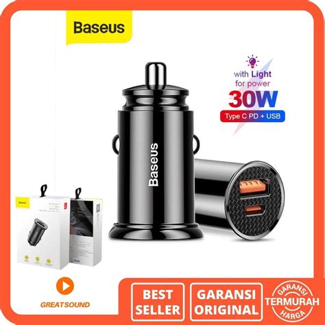 Jual Baseus Circular Car Charger W Type C Pd And Usb Quick Charge Baseus Charger Mobil