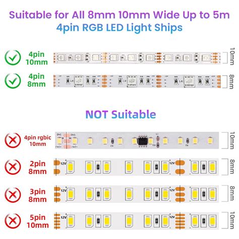 Tecphile 4 Pin Dual Rgb Led Strip Light Controller With Remote Concept Kart
