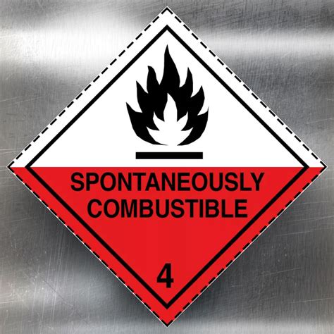 Spontaneously Combustible Placard Labels £9 00 For 10 Free Ship