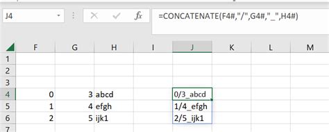 Excel Concat Values From Multiple Dynamic Arrays Into Single Cell Stack Overflow