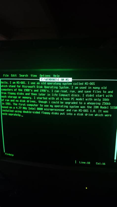 Having Fun With Edit Function In Dos R Msdos