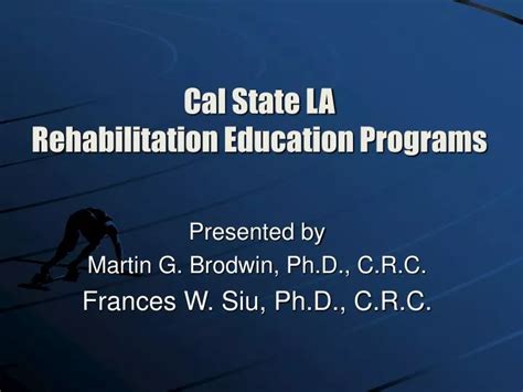 Ppt Cal State La Rehabilitation Education Programs Powerpoint