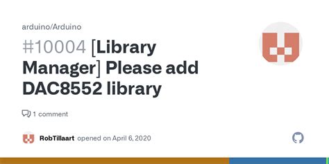 Library Manager Please Add Dac8552 Library · Issue 10004 · Arduino