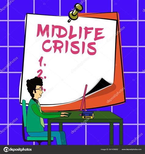 Conceptual Display Midlife Crisis Business Idea Software Development Technique Decomposing Stock