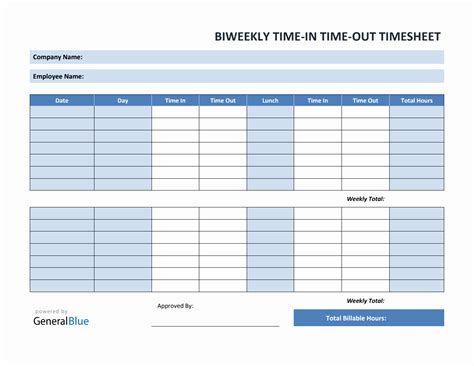 Free Pdf Timesheet Templates Printable Monthly Timesheet Template