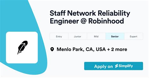 Staff Network Reliability Engineer Robinhood Simplify Jobs