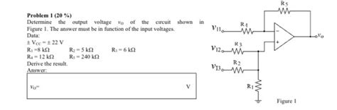Solved Problem 1 20 Determine The Output Voltage Vo Of